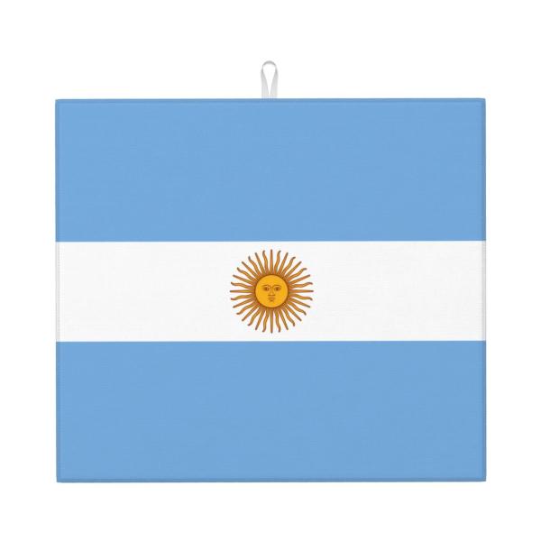 商品名:  Phayah Argentine Flag Pattern Dish Drying Mat For Kitchen Counter Absorbent, Aesthetics Kitchen Decor 18"X16"ブランド:...