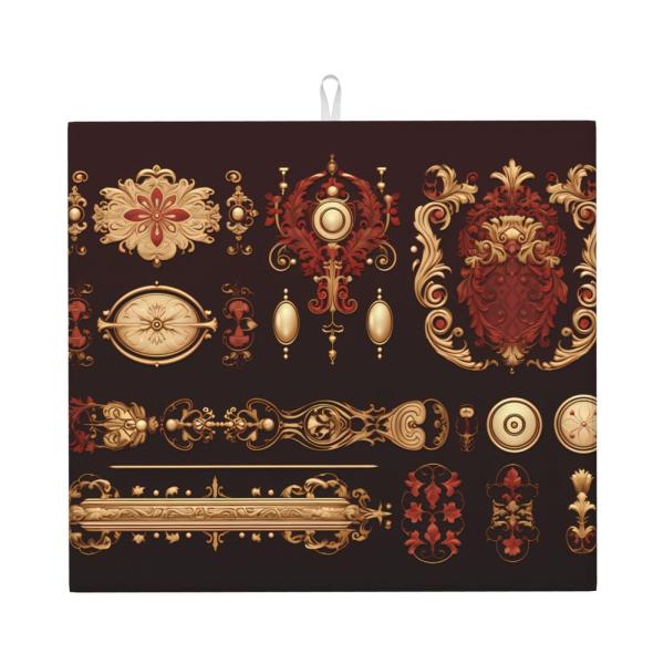 商品名:  Phayah Fine Antique Brass Handle Drying Mats For Kitchen Counter 16〓―18 In Microfiber Drying Mat Kitchen Accessori...