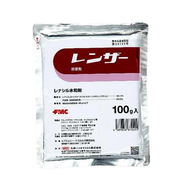 商品のパッケージは予告なく変更する場合がございます。■登録番号　第24143号■有効成分：レナシル・・・80％■性状：類白色水和性粉末、63μ以下日本芝(コウライシバ)へ使用可能な土壌処理タイプの除草剤。冬生畑地一年生雑草へ散布が効果的。ス...