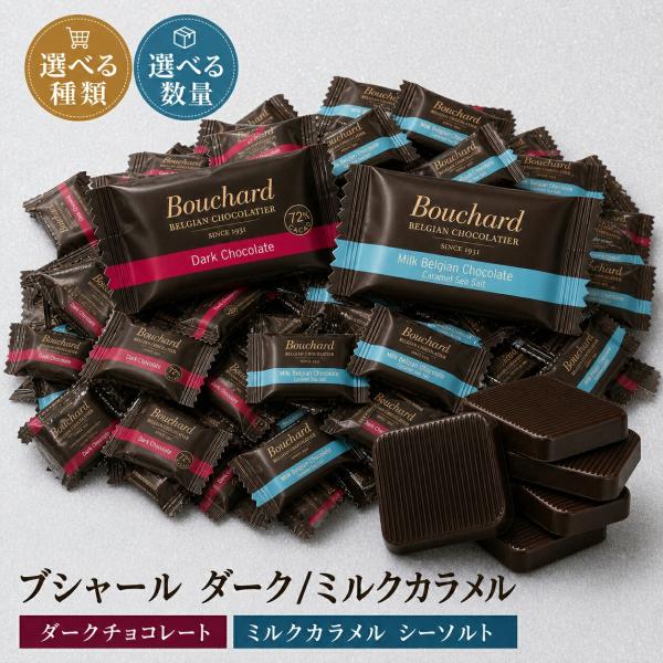 1831年創業、ベルギー・ゲント市生まれの老舗チョコレートブランド「ブシャール・ナポリタン」。ダークとミルクカラメルシーソルトの2種類を選べるセットです。◎ ダーク（カカオ72%）最高級のカカオのみを厳選し、職人の技術で仕上げた本格ダークチ...