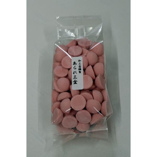 名　　称　干菓子原 材 料　和三盆糖、澱粉、着色料内 容 量　２００ｇ（約１４０個）賞味期限　約３ヶ月【栄養成分表】　　　（100g当たり）エネルギー　398kcalたんぱく質　0.1g脂　　　質　0.1g炭 水 化 物　99.3g食塩相当...