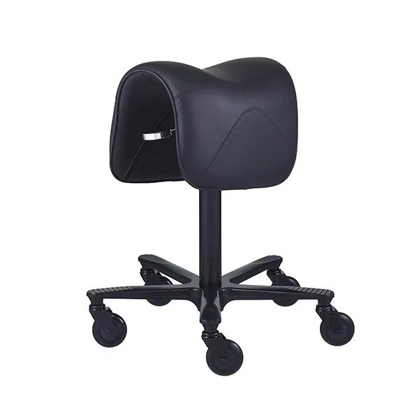 46705：pony (ポニー) スツール ブラック【仕様】■商品サイズ：高さ＝約54〜71cm、座面＝約幅26×奥行41cm、脚部最大横幅＝約53cm ■素材/材質：座面＝PU レザー、ベース＝アルミ、キャスター＝ゴム【関連ワード】スツー...