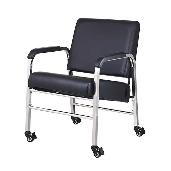 46720：移動式 シャンプーチェア NB-1 ブラック【仕様】■商品サイズ：全体 約幅58×奥行65×高さ80cm、座面 約幅46×奥行47cm、リクライニング最大奥行 約99cm ■重量：約13kg ■素材/材質：座面・背もたれ PVC...