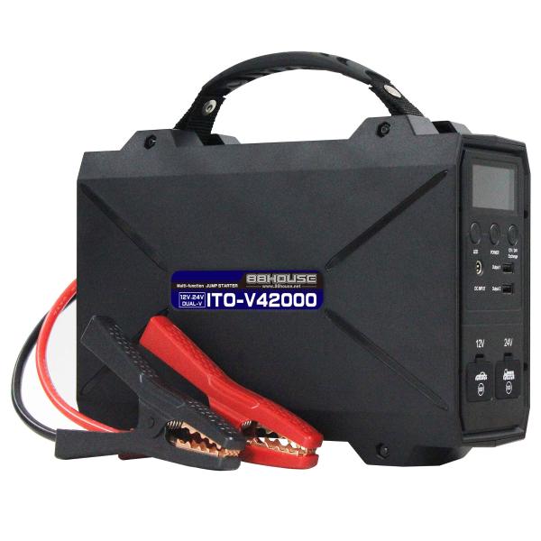 88HOUSE から 12V 24V 対応の 42000mAh 大容量 ジャンプスターター が V42000として新規発売！修理対応可能で88HOUSEならではの安心感！あの超人気 ITO-42000 に負けず劣らずの性能でV42000とし...