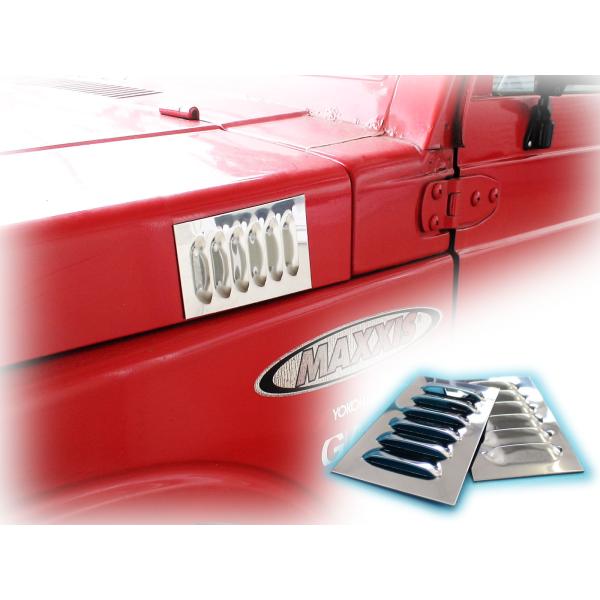 ●商品名：ジムニー用ステンレス製サイドエアーアウトレット●商品番号：SSEA-01 ●適合車種：ジムニー：SJ30,SJ40,JA71,JA51,JA11,JB31等 ●商品説明●左右セットの価格になります。材料にステンレス1.5mm厚の鏡...