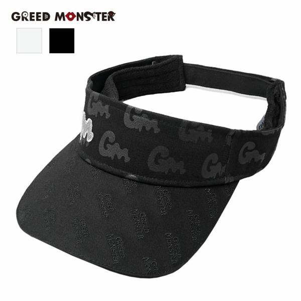 【商品説明】独自の世界観とデザイン性に機能美が掛け合わされたブランド「GREED MONSTER」が提案するゴルフウェア同色カラーの総柄プリントがドッキングされたサンバイザー。プリントと刺繍が組み合わさったデザインで、単調になりがちなヘッド...