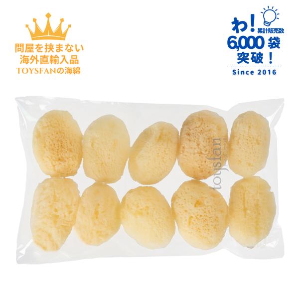 【商品スペック】内容量：10個入り素材：天然海綿 太平洋産（シルク種）直径（最大部分）：約3.5〜4.5cmcm（天然物ですので入荷時期によって異なります）【用途】メイクアップ 汚れ取り サニタリー 風呂 バスタイム 洗顔 メイク 化粧 化...