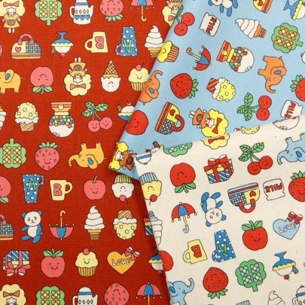 生地は50cm単位での販売になります。ゆうパケット便(メール便)での発送は2.5m(購入数５)まで。商品コード：013-36-kk1627Favorite Retro School／オックス生地生地幅110cm／綿100％オックス生地懐かし...