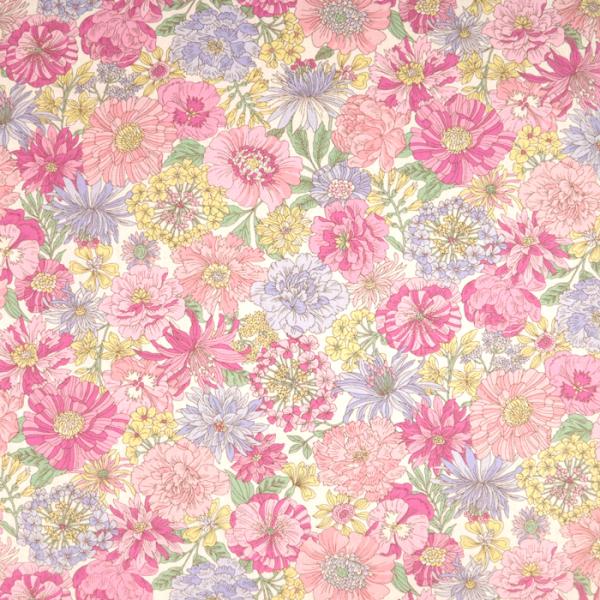 生地は50cm単位での販売になります。ゆうパケット便(メール便)での発送は4.5m(購入数９)まで。商品コード：055-15-ka1471Avery Flower／ブロード生地生地幅110cm／綿100％ブロード生地女の子の名前のついたエレ...