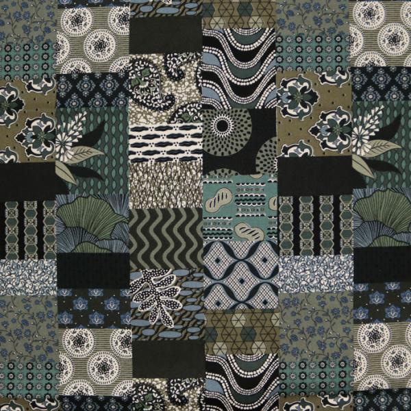 生地は50cm単位での販売になります。ゆうパケット便(メール便)での発送は3m(購入数６)まで。商品コード：055-17-cs1386African Modern／シーチング生地生地幅110cm／綿100％シーチング生地人気のアフリカン柄。...