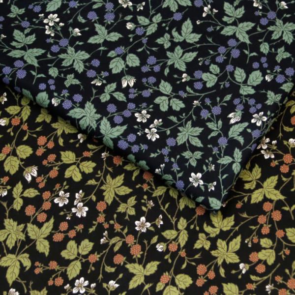 生地は50cm単位での販売になります。ゆうパケット便(メール便)での発送は4.5m(購入数9)まで。商品コード：055-18-sa1663ブラックベリー メルマガ商品／スケア生地生地幅108cm／綿100％スケア生地※メーカー協賛商品の為、...