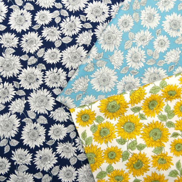 生地は50cm単位での販売になります。ゆうパケット便(メール便)での発送は4.5m(購入数9)まで。商品コード：055-33-sj1692Himawari メルマガ商品／ブロード生地生地幅110cm／綿100％ブロード生地※メーカー協賛商品...