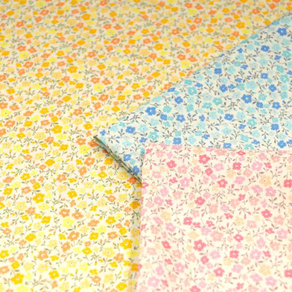 生地は50cm単位での販売になります。ゆうパケット便(メール便)での発送は4m(購入数８)まで。商品コード：055-33-sj1694Petit Flower メルマガ商品／スケア生地生地幅108cm／綿100％スケア生地※メーカー協賛商品...