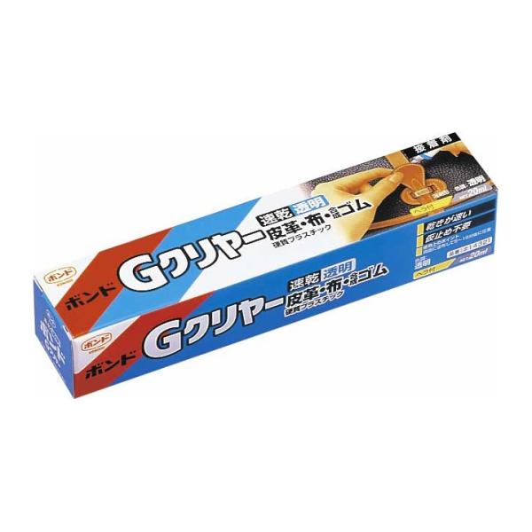 合皮・レザー・布類の接着に最適な、コニシのボンド Gクリヤーです。接着部分が目立たない透明タイプで、接着後も皮膜は柔軟性を保つので、布や皮革の風合いをそのまま残せます。柔らかい物(皮革・合成ゴム・ウレタンフォーム・布・紙)の接着に最適です。...