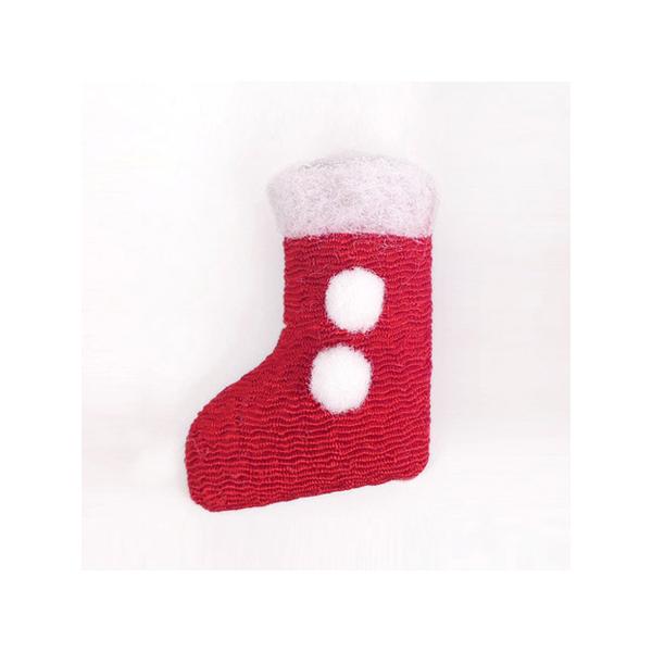 ■約 縦4cm×横3.5cmクリスマスの手作りに最適！クリスマスブーツのパーツです。外装パッケージのない非売品をお買得品としてご提供いたします！裏面は平らでボンドで接着しやすいので、土台に貼りつけるなどしてお使いください。※数量限定なので売...