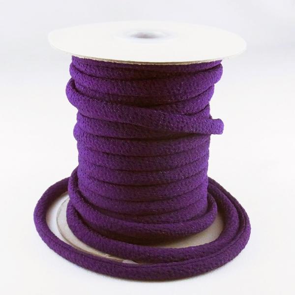 ■表地（ちりめん）：ポリエステル100%　中芯：アクリル100%※10cm単位で販売、価格は10cm分です。数量は10cm単位で入力して下さい(例:1m購入なら数量10)●くっきりきれいな紫色で、品があります。メーカー表記は直径約5ミリで、...