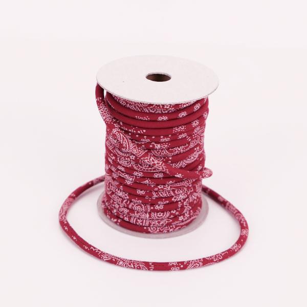 ■表地：綿100%　中芯：アクリル100%※10cm単位で販売、価格は10cm分。数量は10cm単位で入力して下さい(例:1m購入なら数量10)。お庭に咲いているようなお花たちが木綿の丸ひもになりました。小さな柄でとにかくカワイイ！洋風なデ...