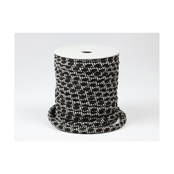 ■表地（ちりめん）：ポリエステル100%　中芯：アクリル100% ※10cm単位で販売、価格は10cm分です。数量は10cm単位で入力して下さい(例:1m購入なら数量10) ●黒地に白抜きのドットで描かれた籠目模様が、幾何学的でかっこいいち...