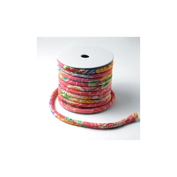 表地（ちりめん）：ポリエステル100%　中芯：アクリル100% ※10cm単位で販売、価格は10cm分です。数量は10cm単位で入力して下さい(例:1m購入なら数量10) ●少しくすんだ濃いめのピンク色。柄に動きがあり作品作りが楽しくなりそ...