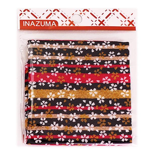 ■レーヨン100% ■約23×33cm和小物作りやちりめん細工に使いやすい、約23cm×33cmのちりめんカットクロス。縞に塗り分けられた背景に、白と金の小桜が散らされたちりめん生地。カラフルな縞模様が江戸風のイメージを与える桜柄です。縦・...