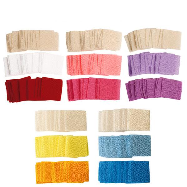 ■レーヨン100% ■3色×各30枚つまみ細工用にカットされた一越ちりめん生地。25mm角の生地が3色×30枚＝計90枚入っています。これがあれば、下準備なしでつまみ細工を始められます！お好きなタイプを選んでつまみ細工を楽しんでください。●...