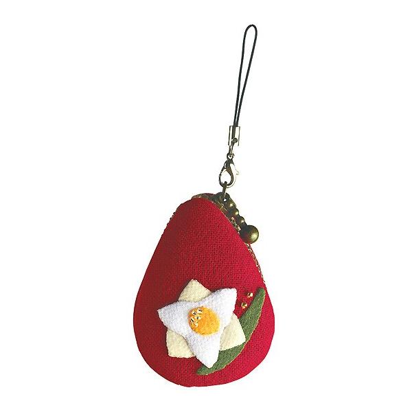 ◆出荷目安：2〜7日後●人気のマカロンポーチにしずく型が新登場♪アクセサリーや薬などが入り重宝します。プレゼントにも最適です(*＾＾*)○11月のスイセンは『自己愛・神秘』という花言葉です。●出来上がりサイズ：縦約6.5cm×横約4.5cm...