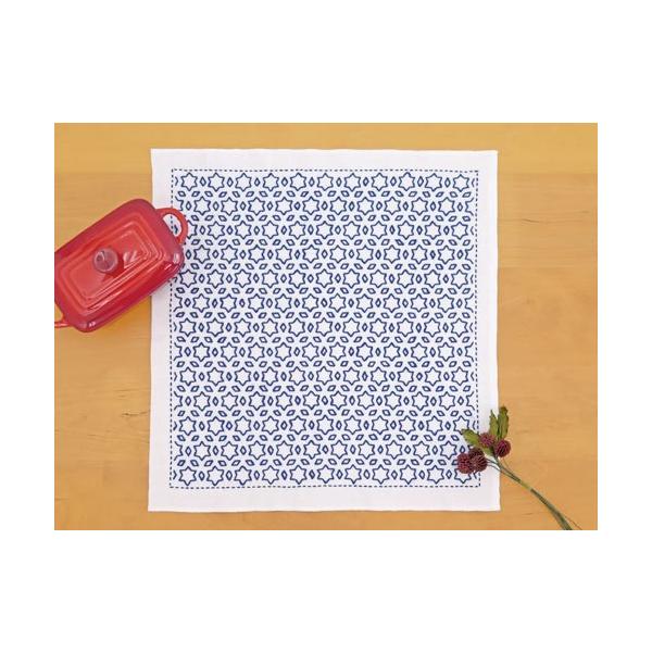 ■出荷目安：2〜7日後●刺子の一種・一目刺しのふきんが作れるキットです。図案プリント済。はじめての方でもかんたんに一目刺しが楽しめます。●「一目刺し」とは刺し子の技法のひとつで、一定の針目で縦、横、斜めと同じ方向を順に刺していく技法です。身...