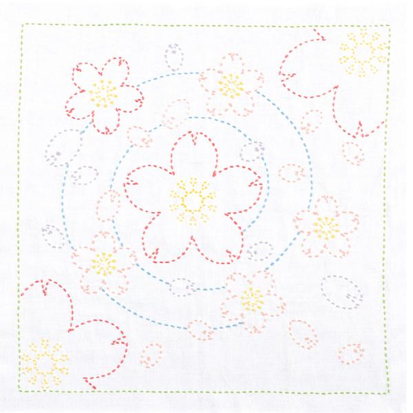 ■できあがりサイズ：約 縦34cm×横34cm初心者や海外の方にもおすすめの刺し子の花ふきんキットです。素朴なぬくもりと安らぎが宿る伝統的な刺し子ふきん。桜をモチーフにしたデザインは桜を愛する方、日本文化を愛する方にぜひおすすめ。暮らしのイ...