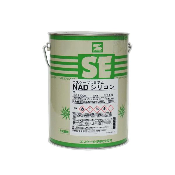 ※個人宅への配達不可。お届け先は、お勤め先など荷受け可能な法人住所でのご注文をお願いいたします。(キャンセルする場合があります。予めご了承ください。)超耐候形一液NAD特殊シリコン樹脂塗料エスケー化研　エスケープレミアムNADシリコン　4k...