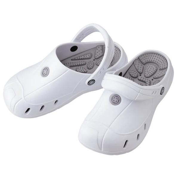 歩きながら、気持ちよく足裏マッサージ♪甲をしっかり守るクロッグタイプインソール部分の凹凸が歩く時の体重移動で足裏マッサージ。自然な力をリフレクソロジーに利用するサンダルです。・サイドホール付で、気になるムレもしっかり放出・かかとのバックバン...