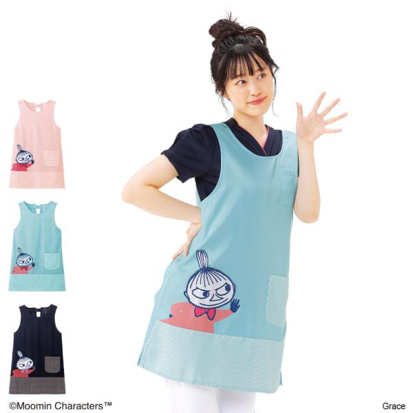 リトルミイの存在感で、元気をプラス！ムーミンシリーズのキャラクターエプロン可愛いキャラクターに癒される♪ムーミン谷の仲間、リトルミイが可愛いミドル丈エプロン。・お尻がかくれるミドル丈・インカムも入る後ろポケット付・リトルミイのお顔がミニポケ...