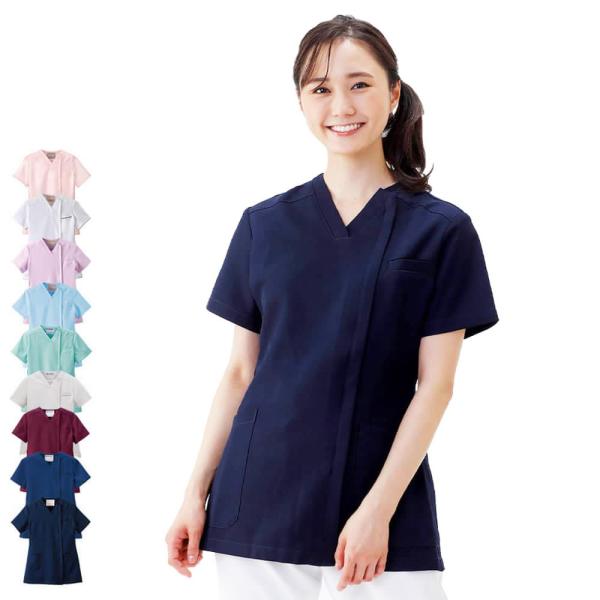 前開きファスナーで着替えもスマート♪女性らしい立体シルエットの美カラースクラブ前開きなら、お着替えもスマート、フロントファスナータイプ。女性専用ならではの立体的シルエットがキレイな、レディーススクラブ。劣化しにくいポリエステル100％のスト...