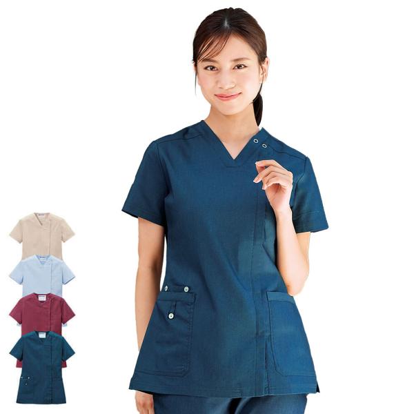 居心地のいい病院はじまる!ナースウェアにもデニムを前開きタイプで着脱しやすいデニムスクラブデニムのカジュアルで肩肘の張らない印象はそのままに、「制服」に必要な機能と、上品な発色、軽量で動きを制限させないストレッチ。生み出される自然体。患者さ...