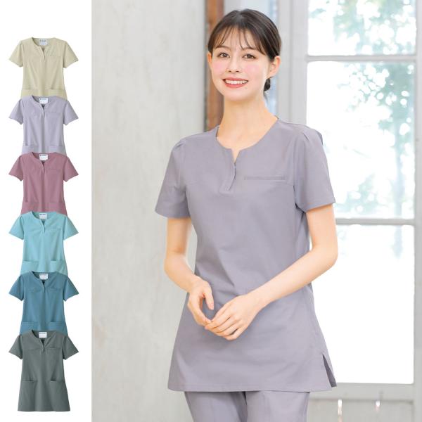 洗練されたシルエットと色合いで日常にさりげないリュクスなゆとりをニュアンスカラーのスクラブジャケットアムンゼンの清涼感のある軽やかさと、ニュアンスカラーの素敵ウェア。梨地素材でざらっとしたドライな手触りと、ライトな質量を実現。生地表面の独特...