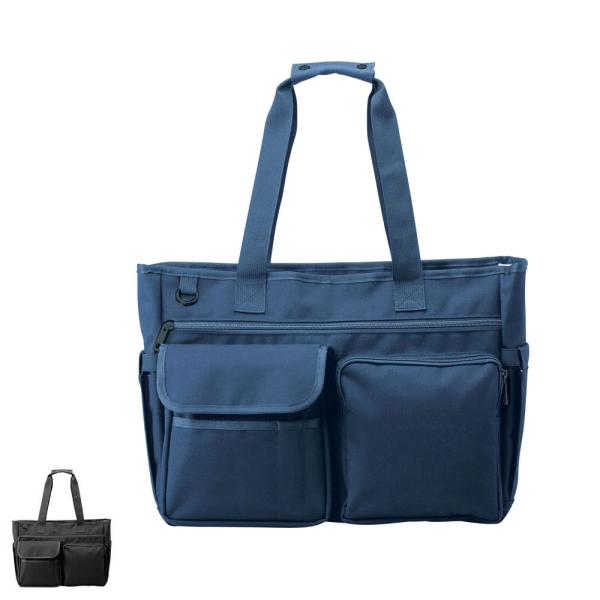 男性でも女性でも使いやすい！中が見やすい大容量訪問バッグパカッとひらいて中が見やすい！トートにもリュックにもなる2Way訪問バッグです。・マチつき仕分けポケットには血圧計等も入れられる！・内側サイドゴムポケットはアルコールボトルが入る！・P...