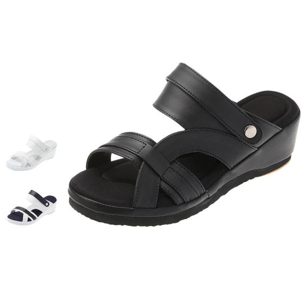 高反発インソールで、へたりにくくなりました!もふもふ気持ちいい、スポーティデザインの2Wayタイプサンダル人気のもふもふインソールが、へたりにくく、抗菌防臭が付いてグレードアップしました!ふわっと柔らかいニット素材♪新感触のナースサンダルで...