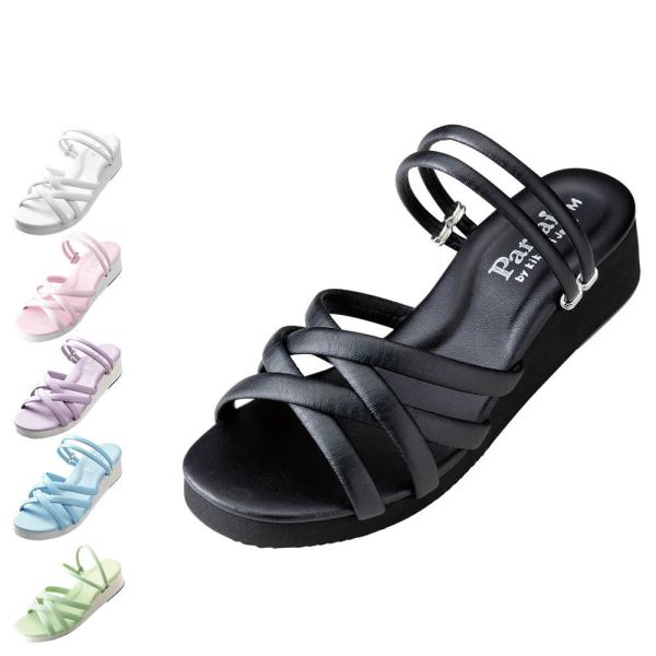 きれいなシャーベットカラーが魅力的!履き分け自在の2Wayサンダルパンツにもワンピースにもマッチする、使いやすいデザイン。履いているだけで気分もアップしそうなキレかわサンダルです。・ベルトをかかとに掛けても外しても履ける便利な2Way・シャ...