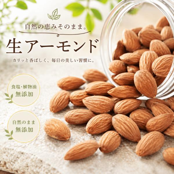 生アーモンド アーモンド あーもんど 生ナッツ 無塩アーモンド 無添加アーモンド 生 無塩 無添加 植物油不使用 ノンオイル オイル不使用 食塩不使用 カリフォルニア産 アメリカ産 ナッツ 木の実【商品名】生アーモンド【原材料名】アーモンド...