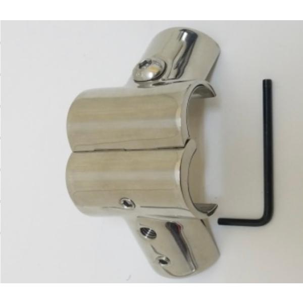 【発売日：2022年05月08日】２５ミリパイプ用　パイプフォークグランプル大　T字２２ミリパイプ用も出品中！価格は同じです。ステンレスSUS３１６を使用。ミラーパウダー磨き。ロックの芋ネジ。1/8インチレンチを使用。４個以上お買い上げの方...