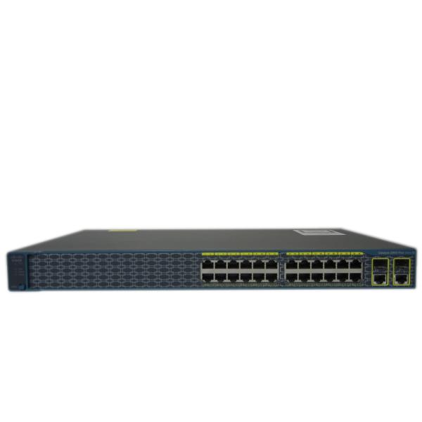・Cisco Catalyst 2960-Plusシリーズスイッチ 10/100 × 24・SFP X 2 または 1000BASE-T X 24・LAN Liteライセンスモデル（中古品）