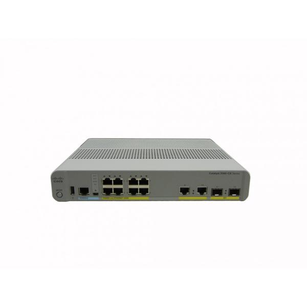 Cisco Catalyst 3560-CXシリーズスイッチ。イーサネット10/100/1000 ポート× 8、2 X 1 G 銅線、または 2 X 1 G SFP 。コンパクトなファンレス、PoE+(240W) IP Base。