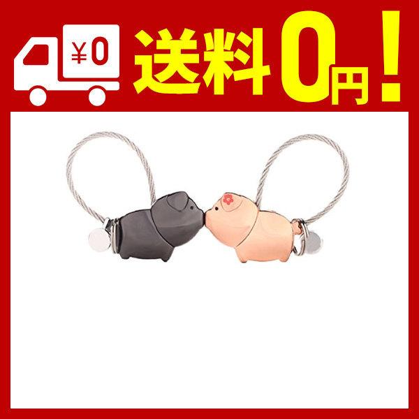 ◆商品名：KLU ペア キーホルダー カップル お揃い キーリング 鍵 かわいい 動物 ブラック ピンクゴールド 2個セット (子豚)KLU ペア キーホルダー カップル お揃い キーリング 鍵 かわいい 動物 ブラック ピンクゴールド 2...