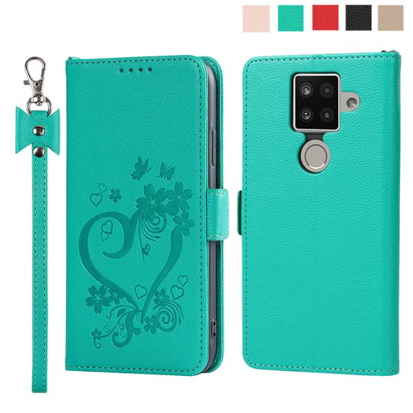 【特徴】　スタンドとしても使える機能性。動画の視聴もラクラク　丁寧な手仕事で細部までこだわる　複数カード収納できるカードポケット付　リボン付ストラップ　ハートがプリントされた大人かわいいデザイン【対応端末】　AQUOS sense4 Plu...