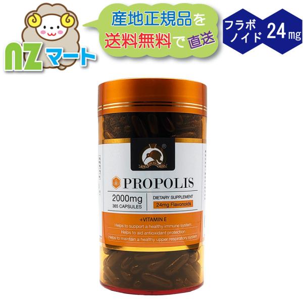 Kiwi Golden Kiwiの高濃度プロポリス2000mgの365カプセル（1年分）入り！1カプセルに生プロポリス換算でプロポリスエキスがたっぷり2000mgも入っており、高濃縮のプロポリスをお手軽に摂取できます。プロポリスの有効成分で...