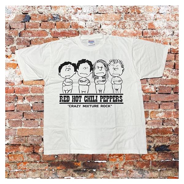 Red Hot Chili Peppers×SNOOPY レッドホットチリペッパーズ スヌーピー コラボ Tシャツ【ネコポス便配送】※【日付時間指定・代金引換】でのお取引はできません。●素材：コットン100%●カラー：・white【ホワイト...