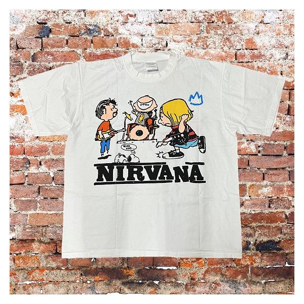 Nirvana ニルヴァーナ Snoopy スヌーピー コラボ Tシャツ【ネコポス便配送】※【日付時間指定・代金引換】でのお取引はできません。●素材：コットン100%●カラー：・white【ホワイト】●サイズ：XL