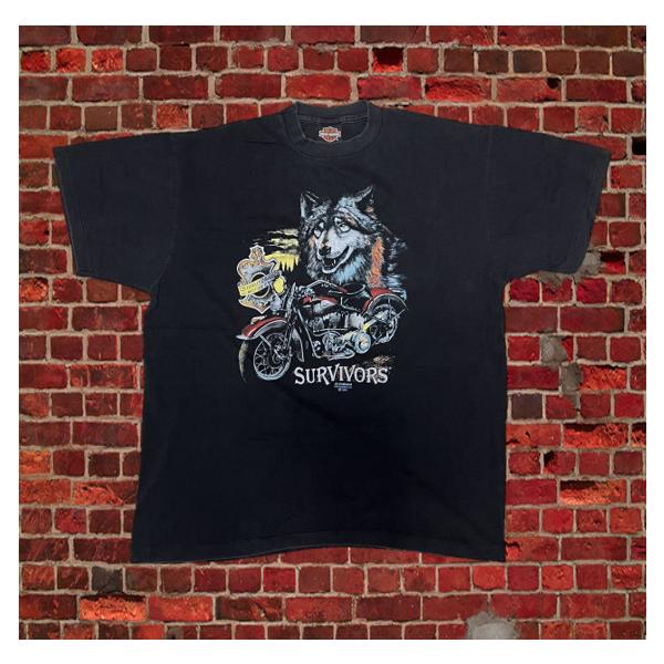 Harley-Davidson / ハーレーダビッドソン   wolf Tシャツ【ネコポス便配送】※【日付時間指定・代金引換】でのお取引はできません。●素材：コットン100%●カラー：・black【ブラック】●サイズ：XL