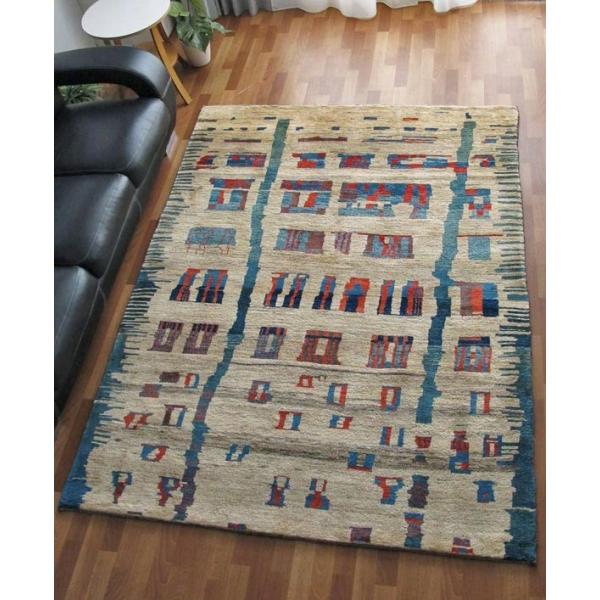 ギャッベ イラン・シラーズ産 手織 ヴィンテージラグ 【大判】195×154 - nimfomane.com