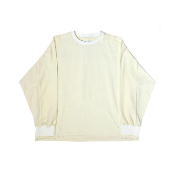 《KANEMASA PHIL. / カネマサフィル》[品番]KM24S-007希少性の高い36G裏毛機で編み立てることで、表面をナイロン裏面をコットンで仕上げた唯一無二の裏毛素材。独特な光沢感とハイゲージの高密度が相極まった特殊素材になりま...