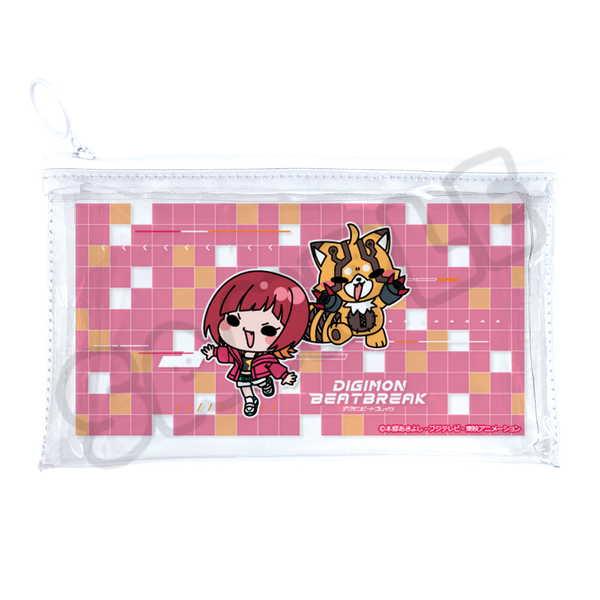 【発売日：2026年05月31日】メール便配送商品 「DIGIMON BEATBREAK」より、フラットクリアポーチが登場！中身が見やすく小物を入れるのに最適なクリアポーチです。かさ張らないので持ち歩くのにも便利！【サイズ】 約185mm×...
